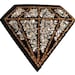 Silver Gem Patch, Silver and Gold Glitter Diamond Patch With Sequins ...