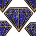 Blue Sequin Gem Patch Blue Gold Glitter Diamond Patch With Sequins Iron ...