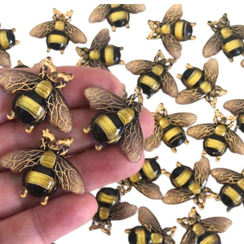 Bee Resin Flatback Charm - Etsy