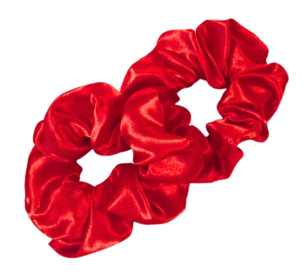 Red Satin Scrunchie, Silky Satin Scrunchie, Birthday Party Favors ...