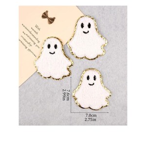 Halloween Ghost Patch, Trucker Hat Patch, Chenille DIY Patch, Cute ...