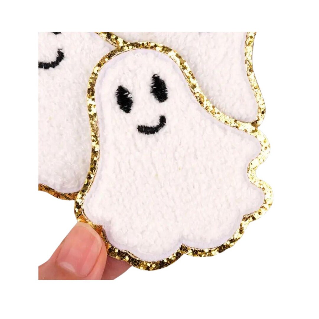 Halloween Ghost Patch, Trucker Hat Patch, Chenille DIY Patch, Cute ...