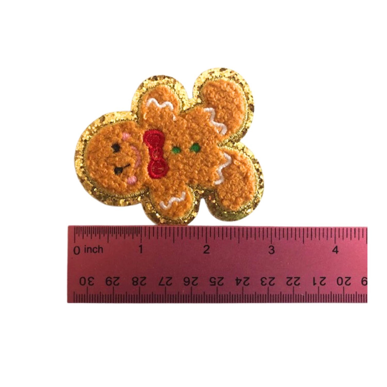 Gingerbread Man Patch, Christmas Patch, Chenille Xmas Patch, Christmas ...