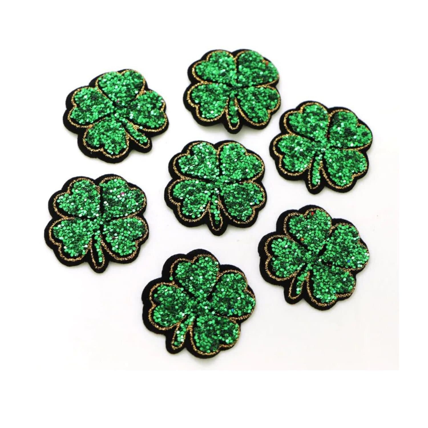 Four Leaf Clover Patch, Sequin Green Clover Patch, St Patrick's Day ...
