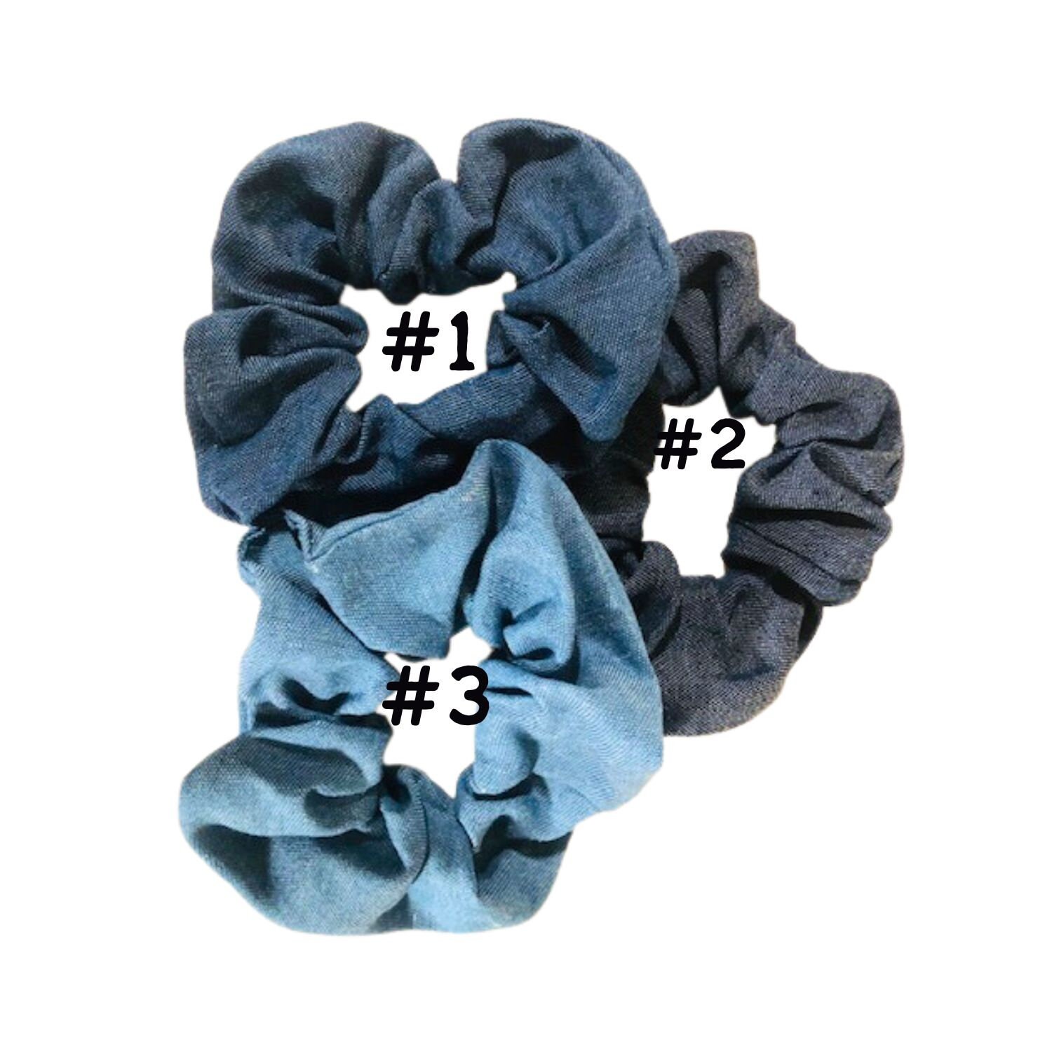 Denim Scrunchie Blue Jean Scrunchie for Her, Cute Scrunchies, Denim ...