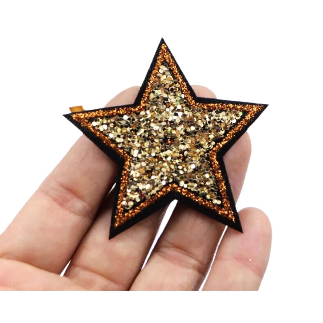 Sequin Star Patch Gold Star Patch Embroidered Star Patches Iron on ...