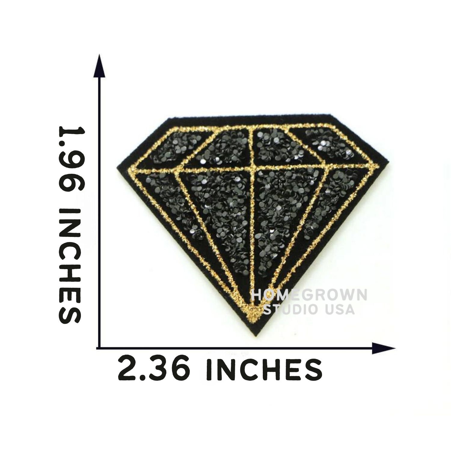 Blue Sequin Gem Patch Blue Gold Glitter Diamond Patch With Sequins Iron ...