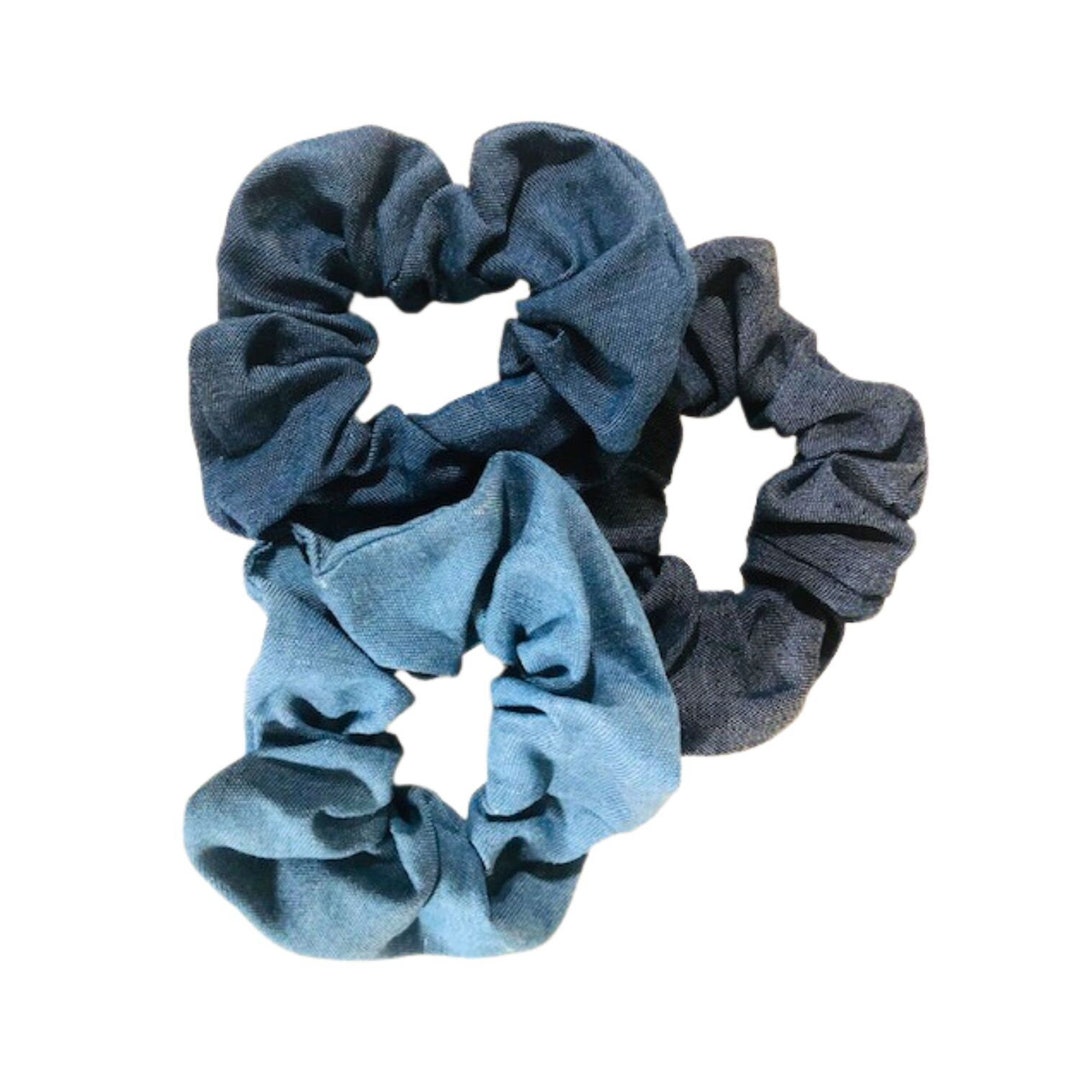 Denim Scrunchie Blue Jean Scrunchie for Her, Cute Scrunchies, Denim ...