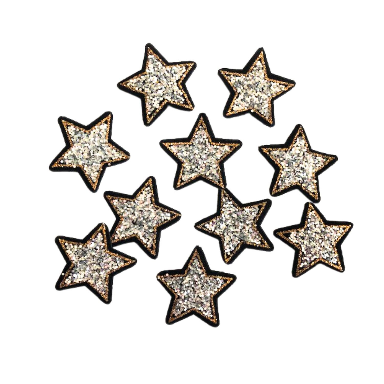 Sequin Star Patch, Silver Gold Star Patch, Embroidered Star Patches ...