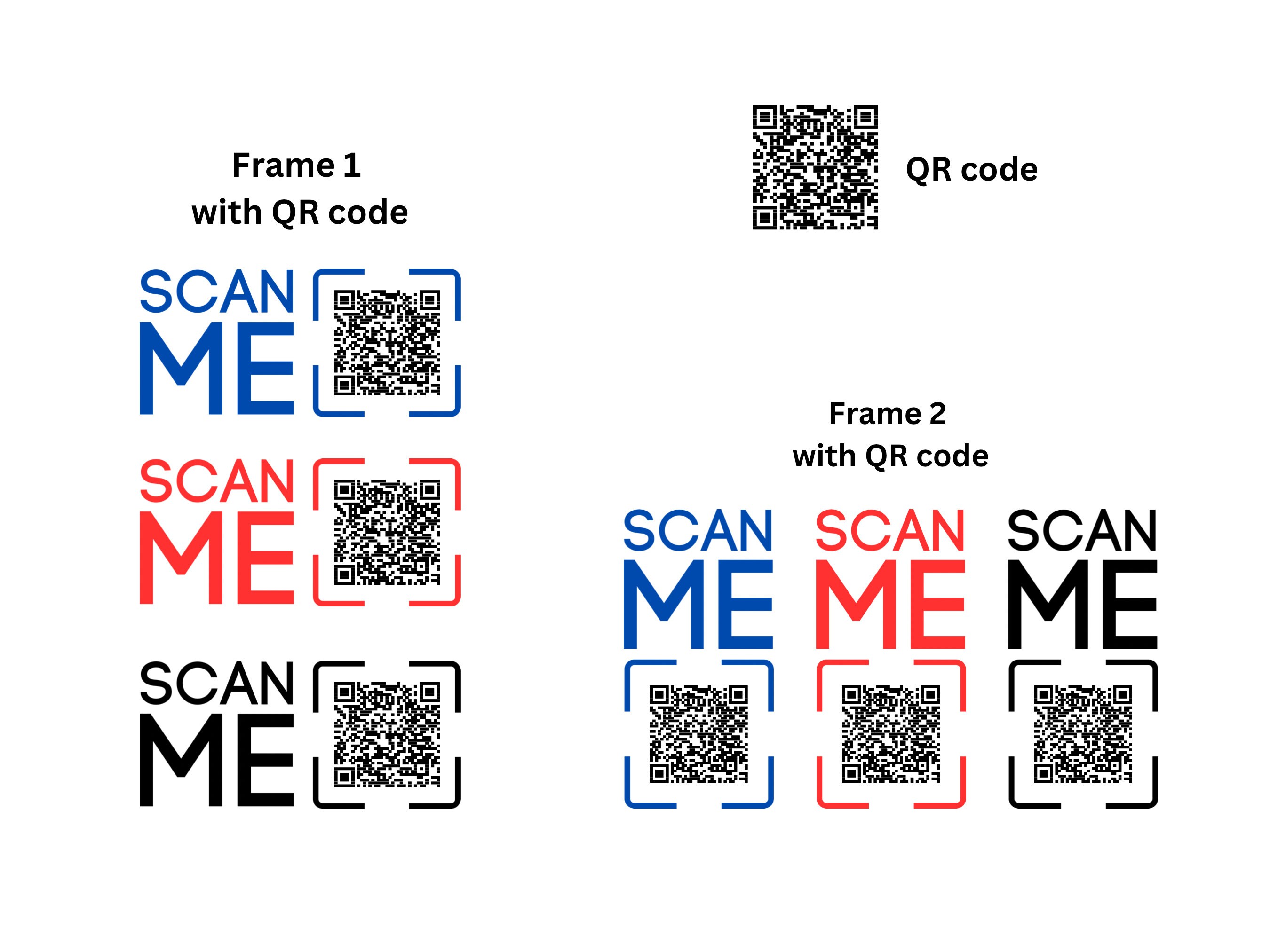 Custom QR Code With 2 Frame Styles | Download | Any URL Destination ...