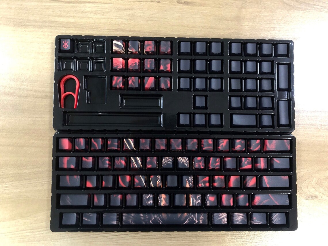 Berserk Guts Keycaps – Red and Black Cherry Profile, 104 Keys - Etsy