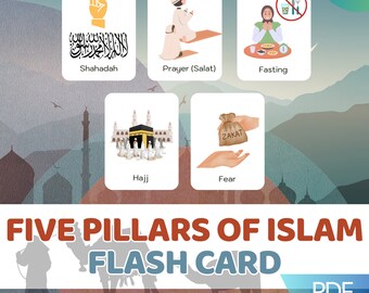 5 Pillars of Islam Islamic Flashcards & Lesson Ideas for Muslims ...