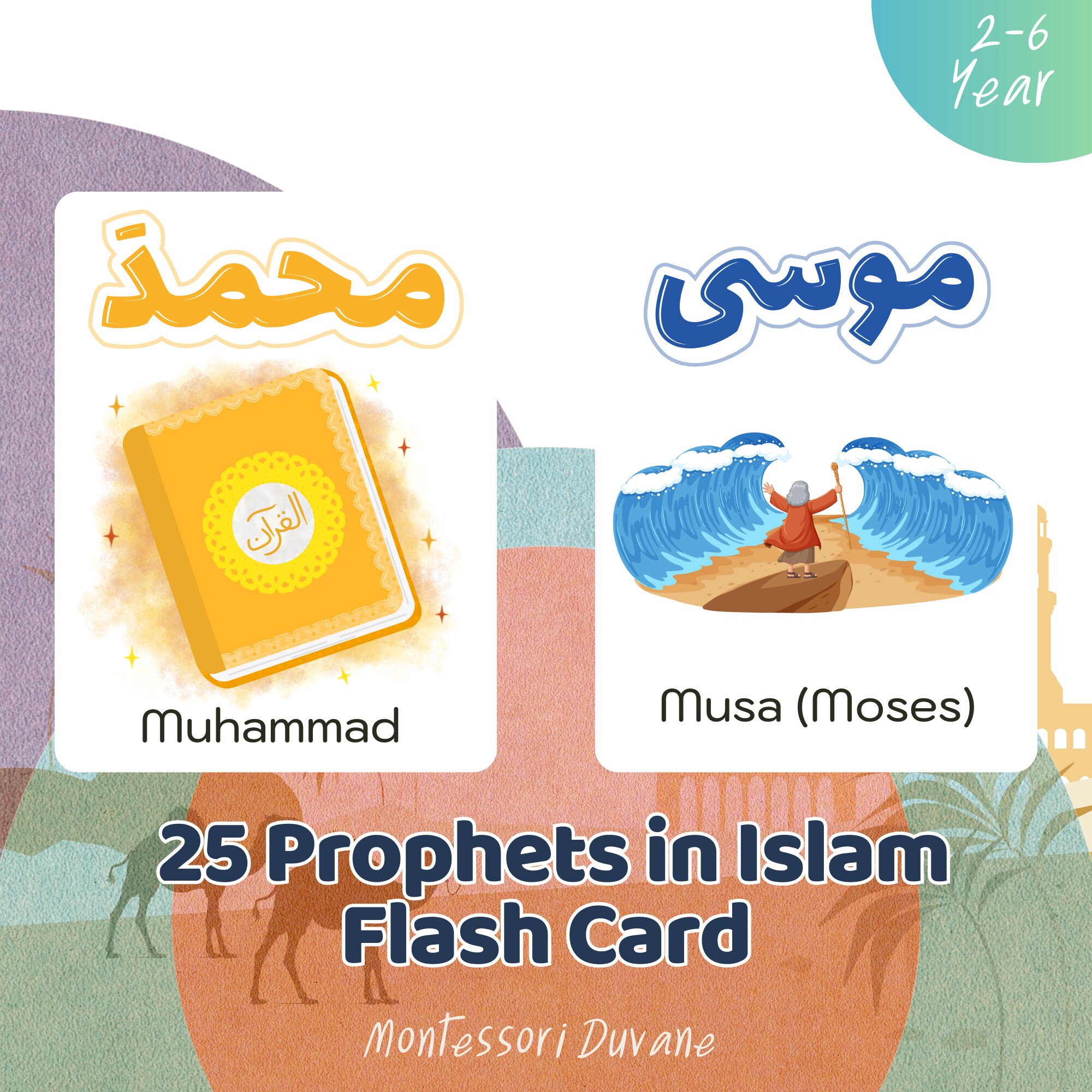 25 Prophets of Islam Flash Cards, Printable Prophets of Islam, Prophets ...