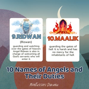 10 Names of Angels and Their Duties Flash Cards, Printable Angels of ...