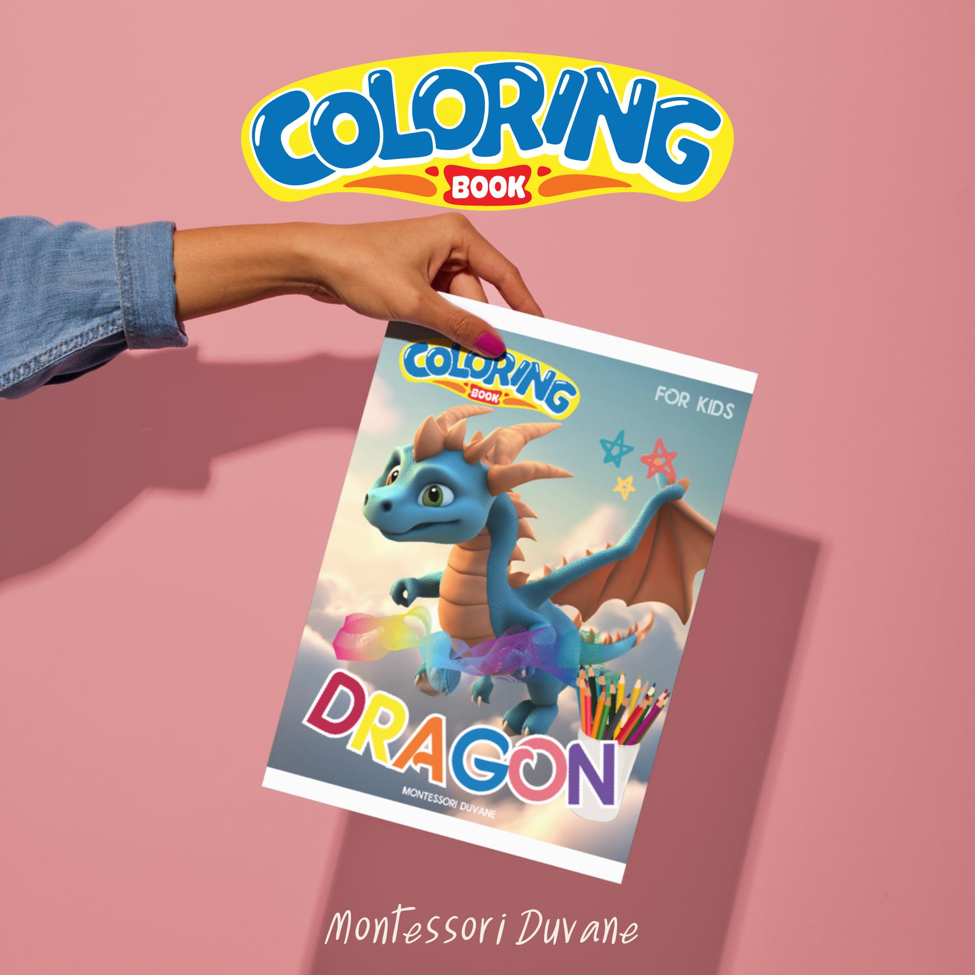 Dragon Coloring Book Pages for Boys Kids Coloring Pages, Easy to Color ...