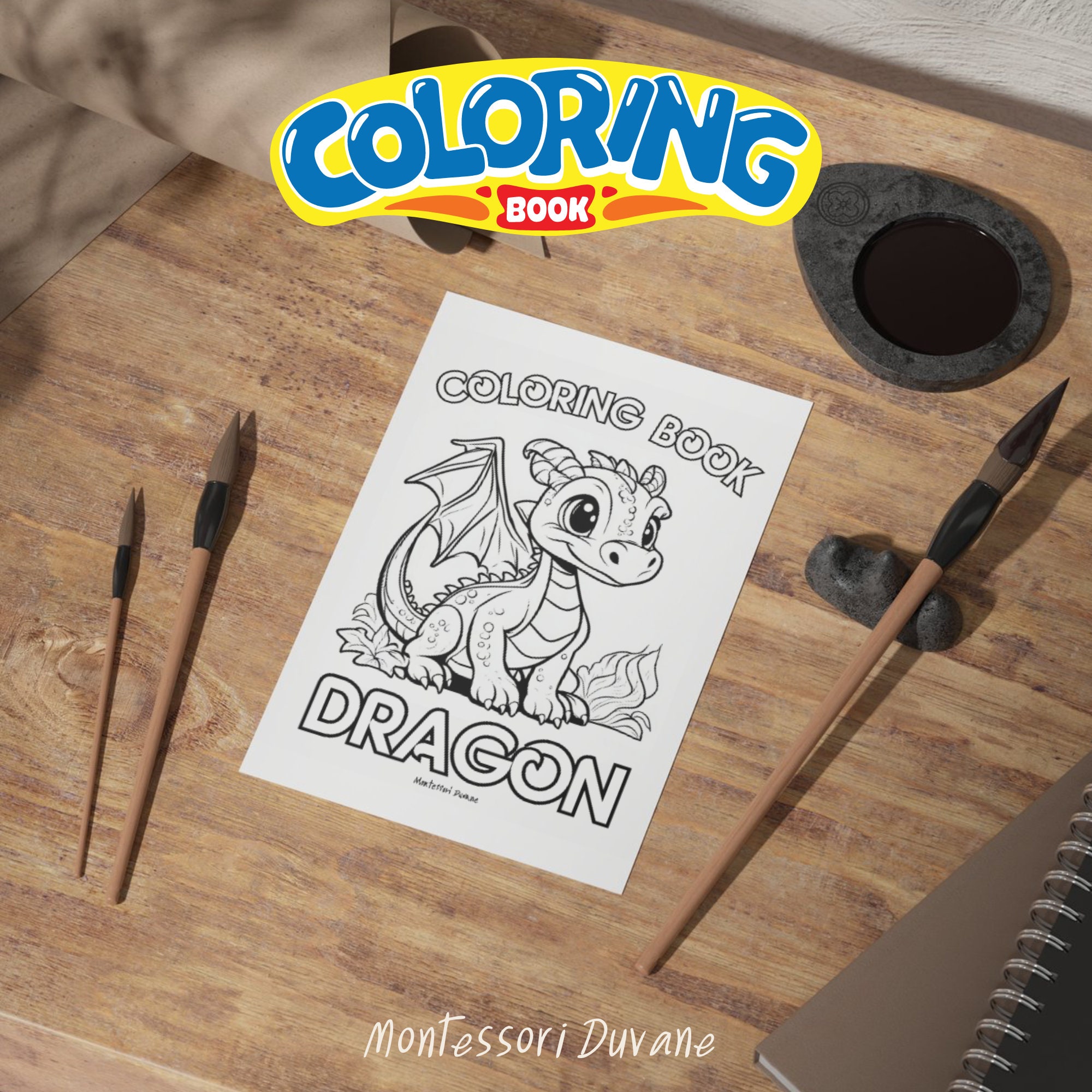 Dragon Coloring Book Pages for Boys Kids Coloring Pages, Easy to Color ...