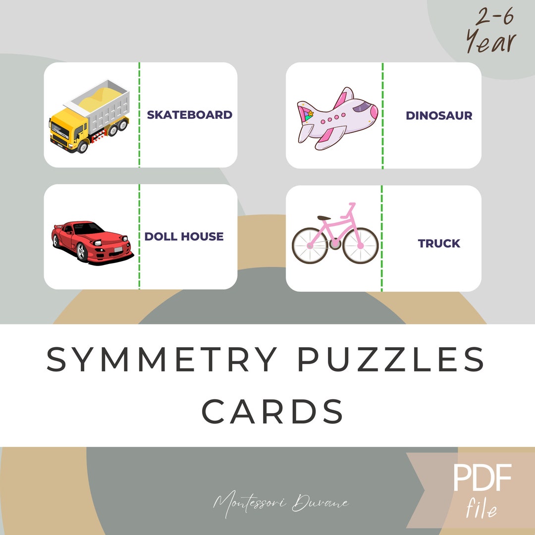 10 Children's Toys Puzzles Cards Montessori Cards Matching Activity ...