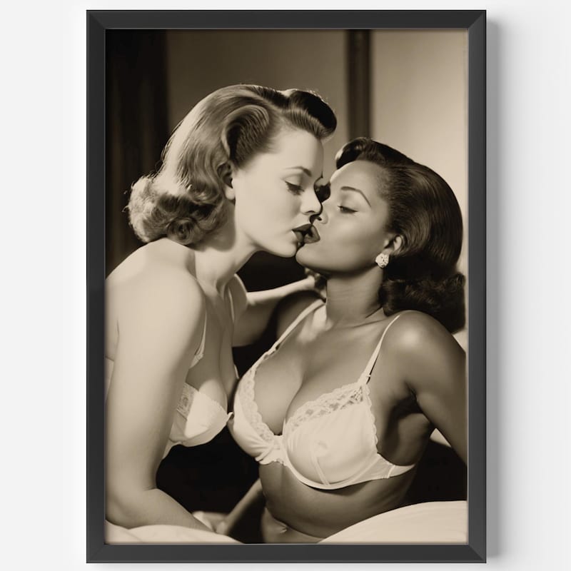 Vintage Lesbians In Lingerie Etsy 7092