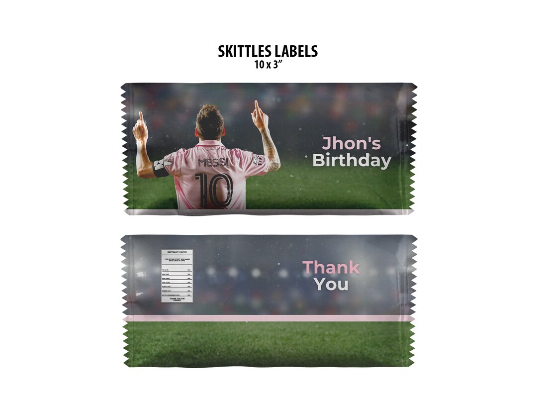 Messi Birthday Miami Soccer Multicolored Candy Bags Only Includes the ...