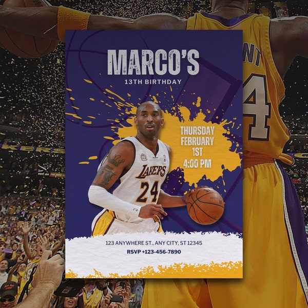 Lakers Party Supplies - Etsy