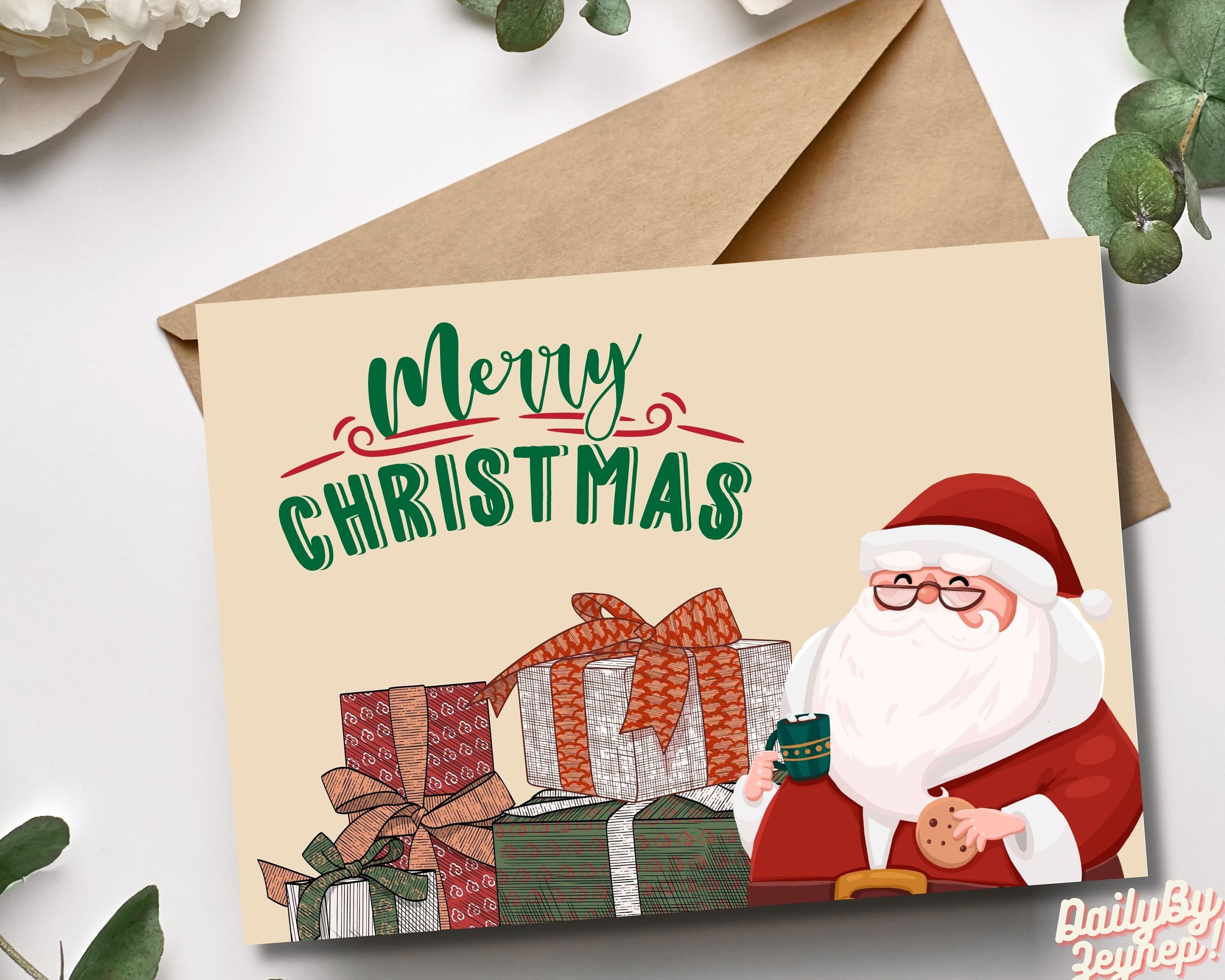 Merry Christmas Card Printable Christmas Card Digital Christmas Card ...