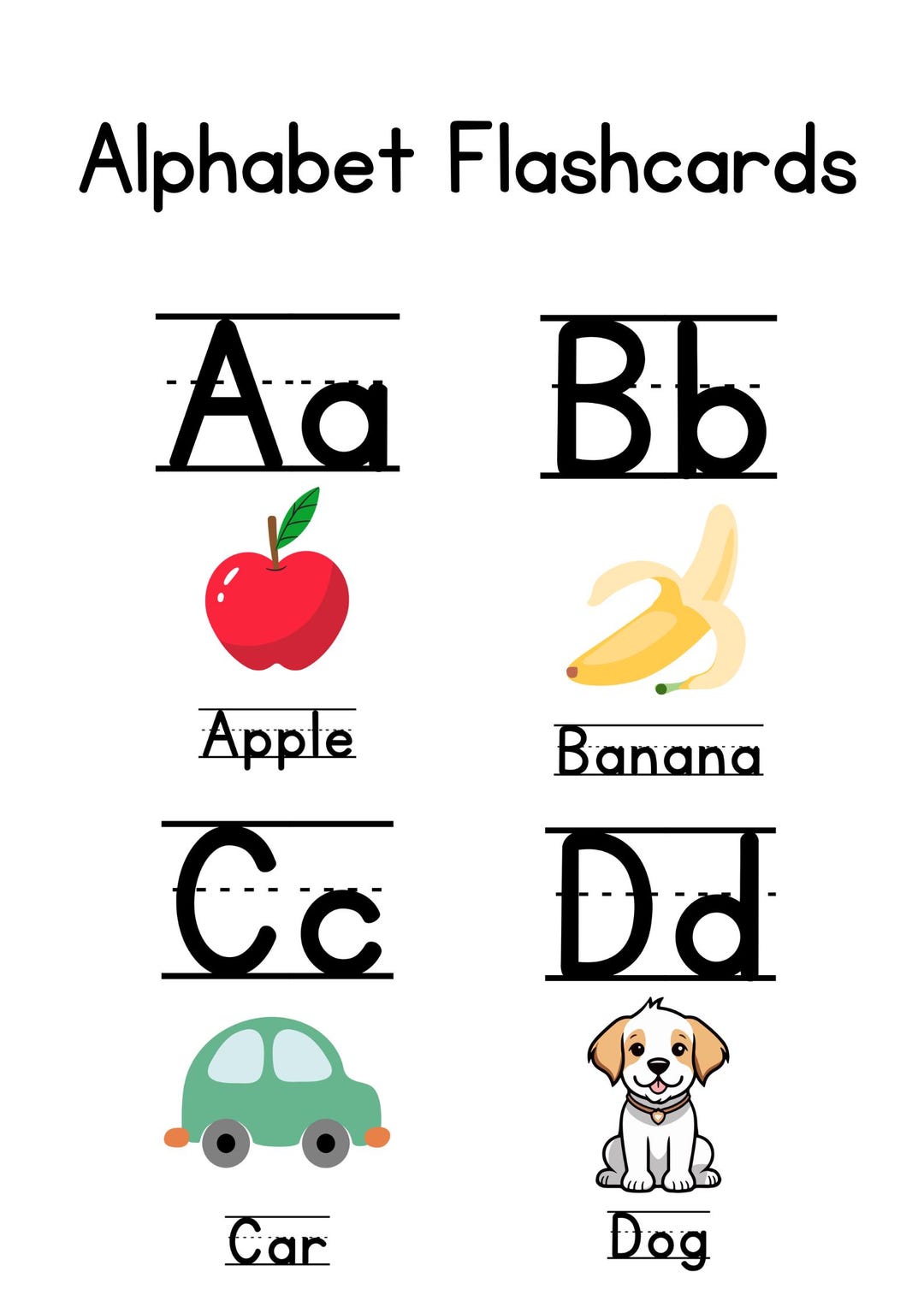 Alphabet Posters/flashcards for Children or Classroom Use - Etsy