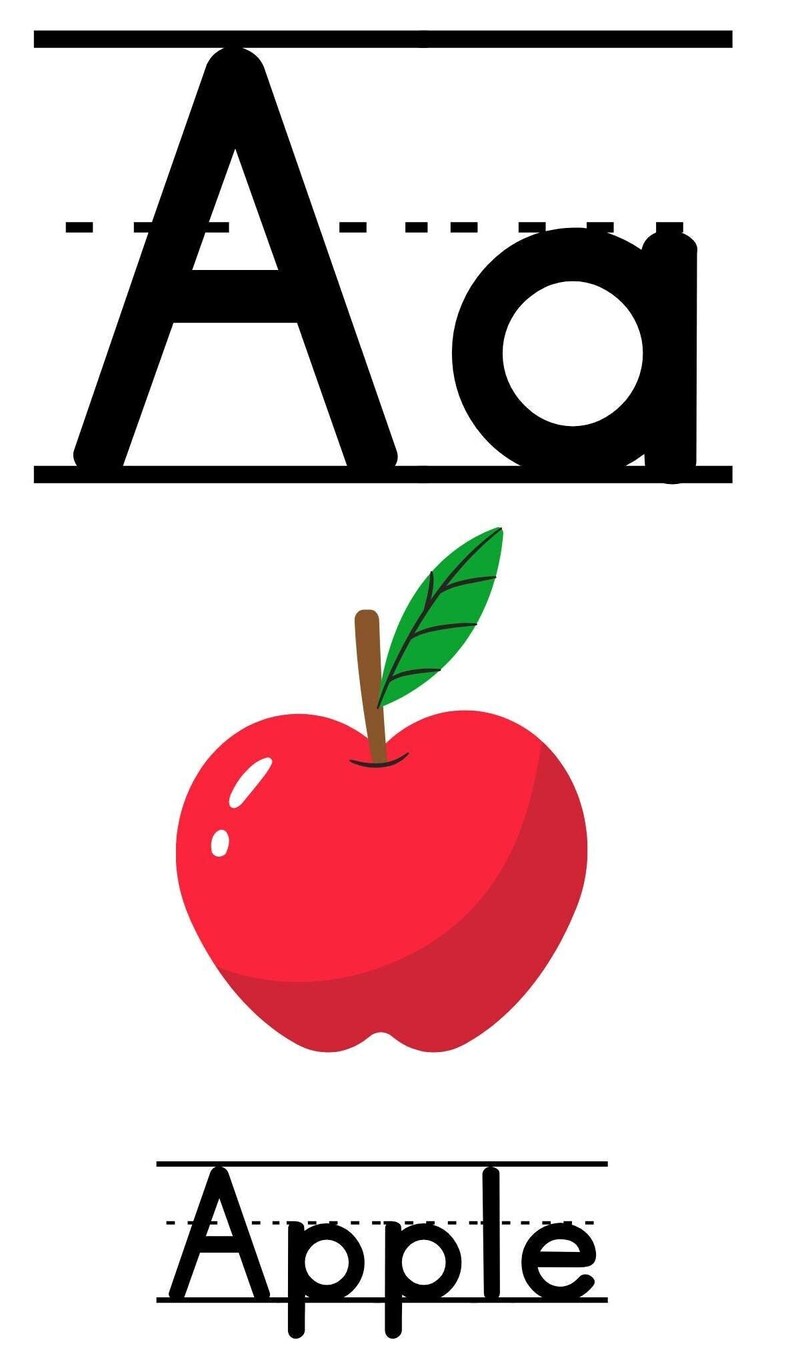 Alphabet Posters/flashcards for Children or Classroom Use - Etsy