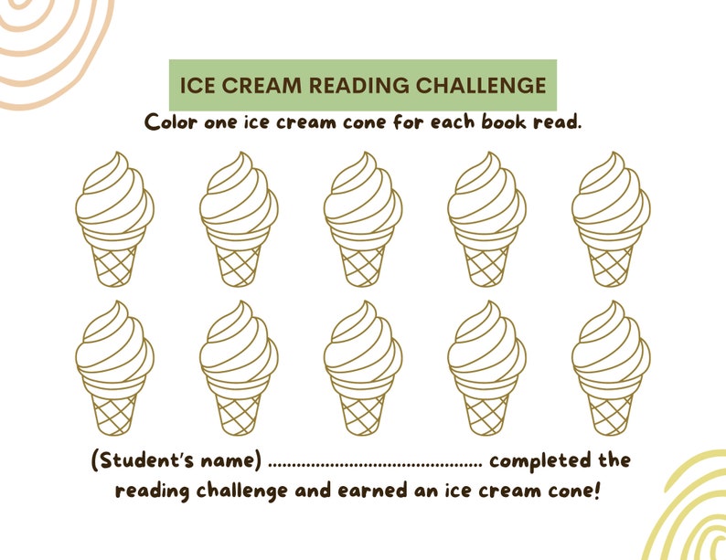 Reading Challenge Chart, PDF Printable, Printable Reading Log, Reading ...