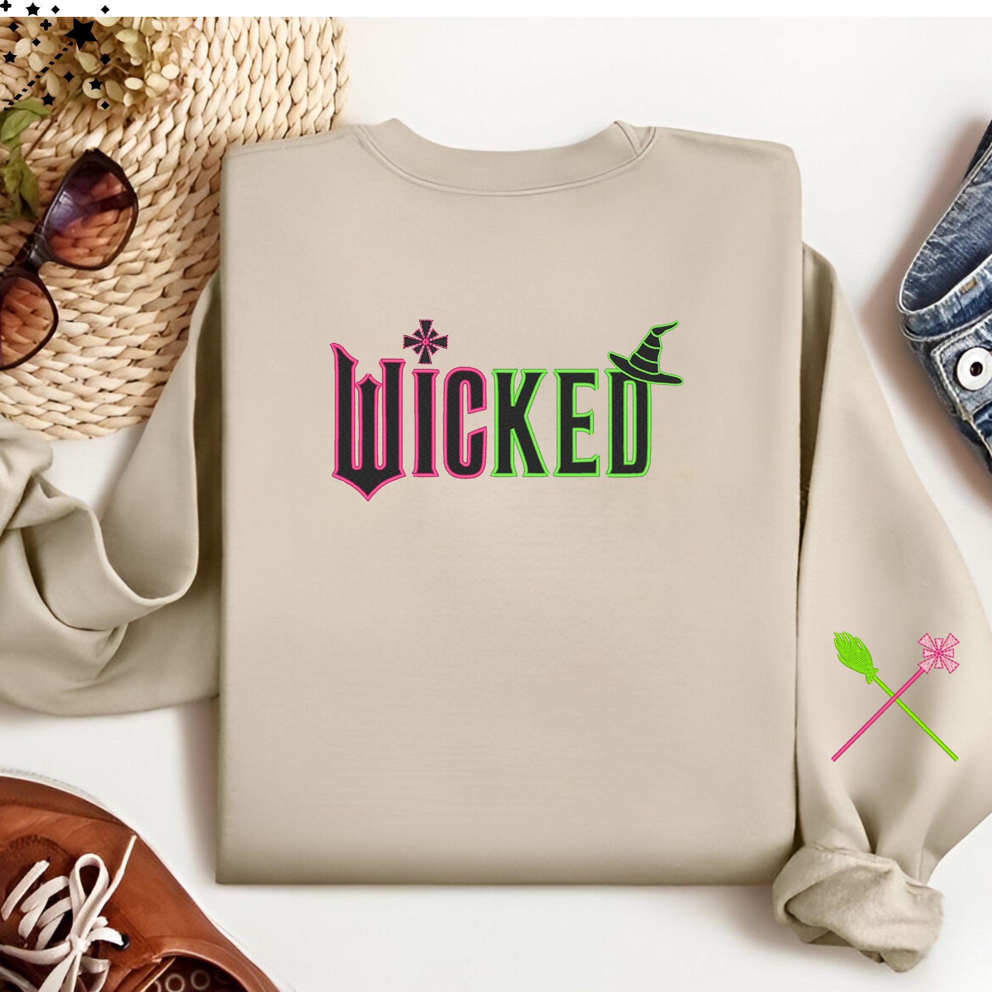Wicked Machine Embroidery Design Files: Elphaba Glinda Defy Gravity ...