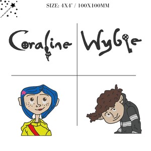 Coraline & Wybie Embroidery Machine File Set – 7 Exclusive Designs for ...