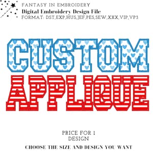 Applique Custom Embroidery Design, Logo Digitizing, Embroidery ...
