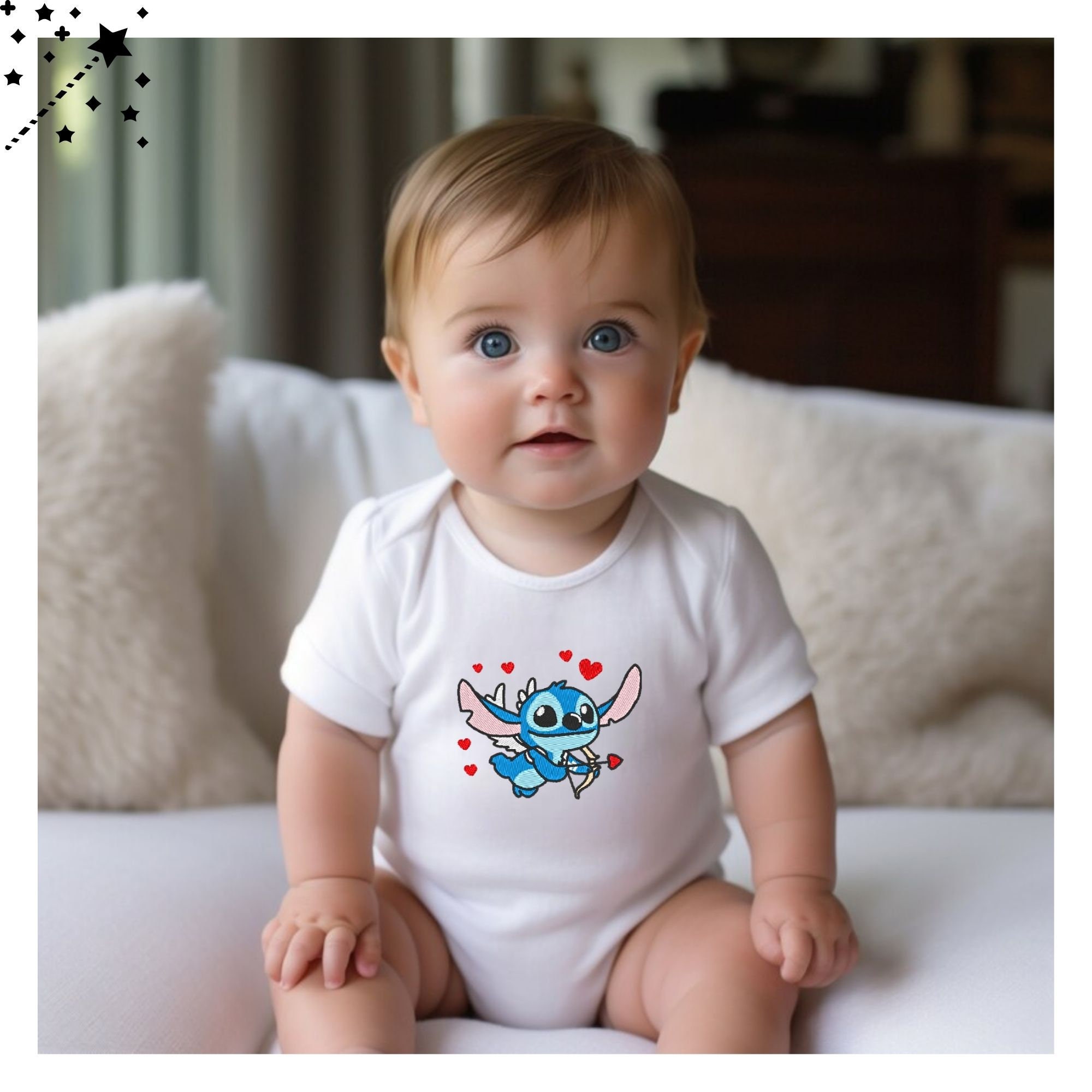 Stitch Blue Cartoon Combo Machine Embroidery Design - Adorable Lilo and ...