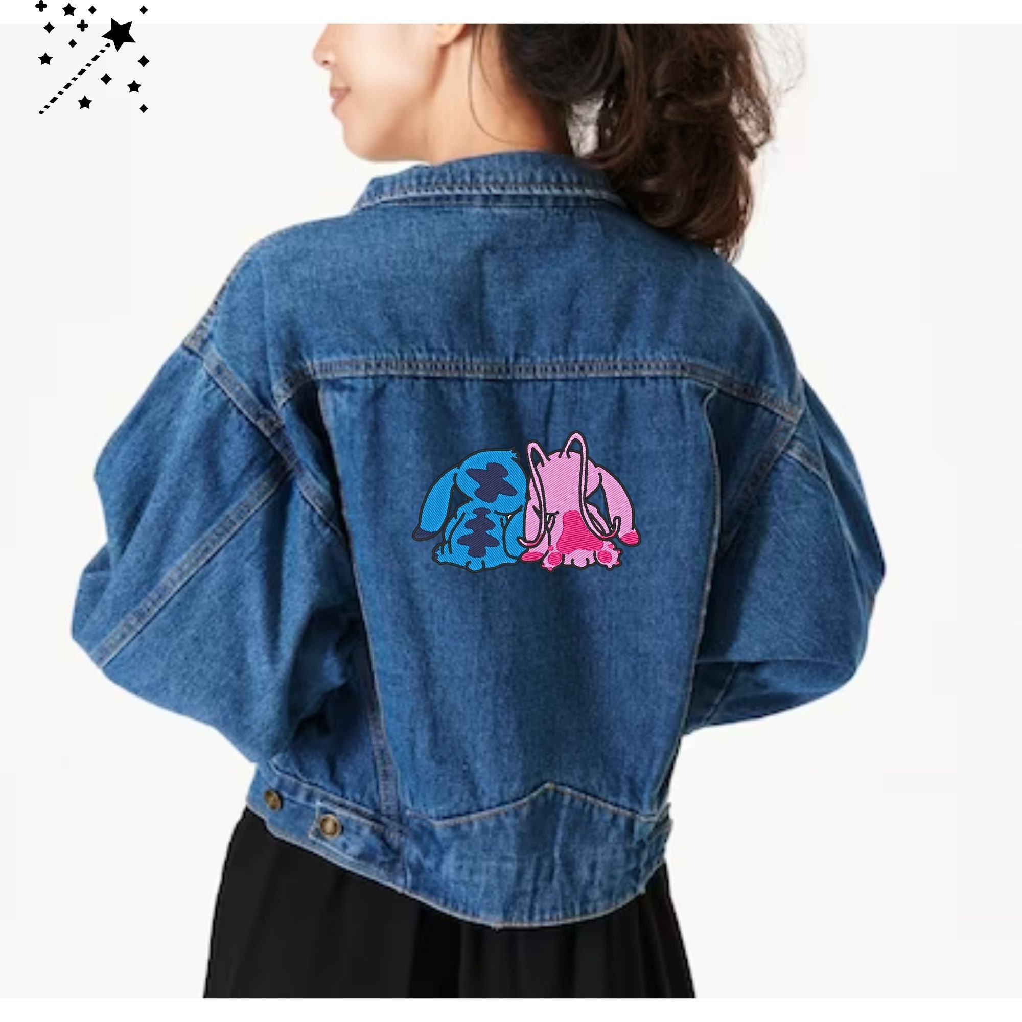 Stitch Blue Cartoon Combo Machine Embroidery Design - Adorable Lilo and ...