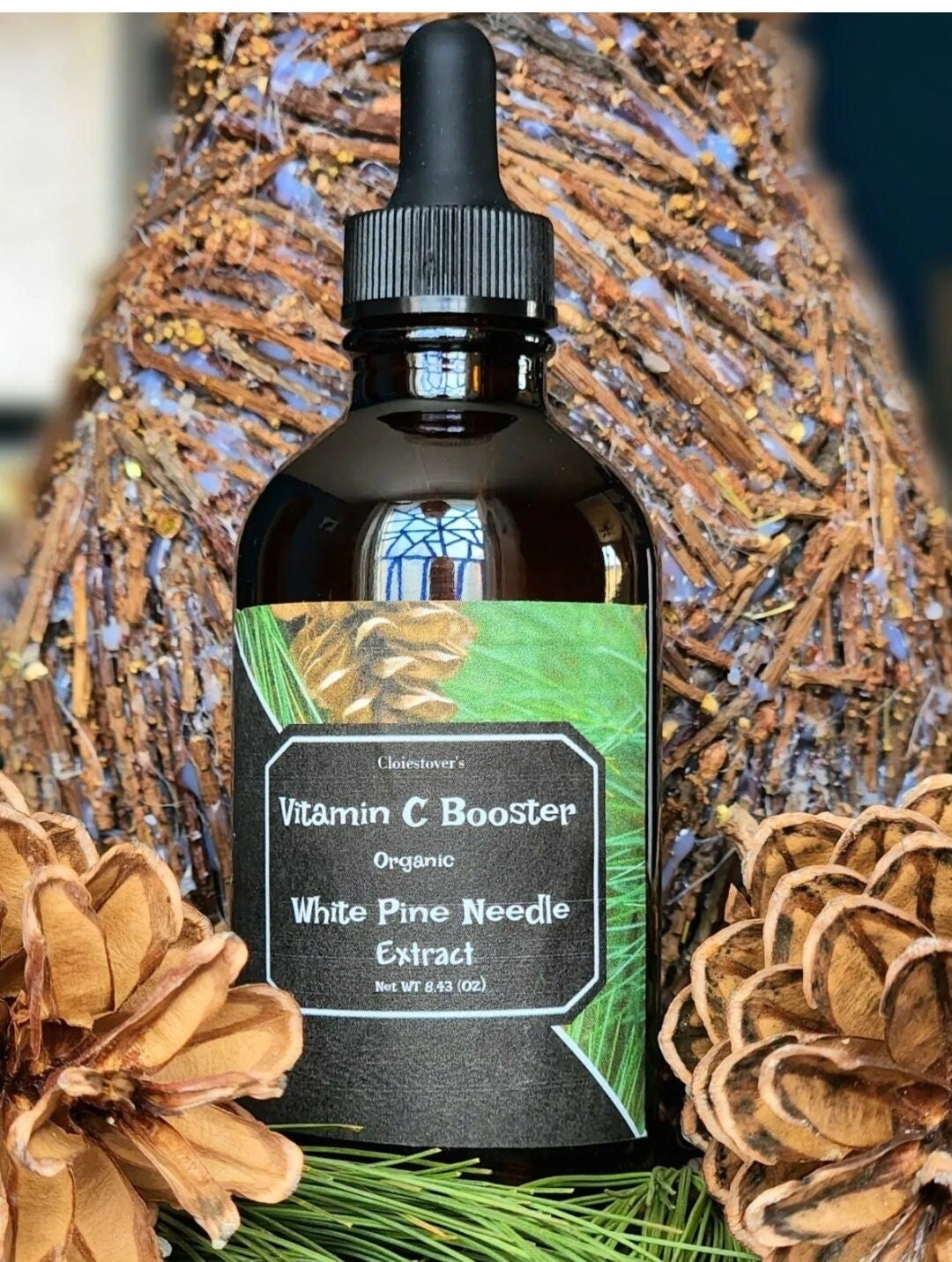 All Natural Organic White Pine Needle Liquid Extract 4-8(oz) Dropper ...