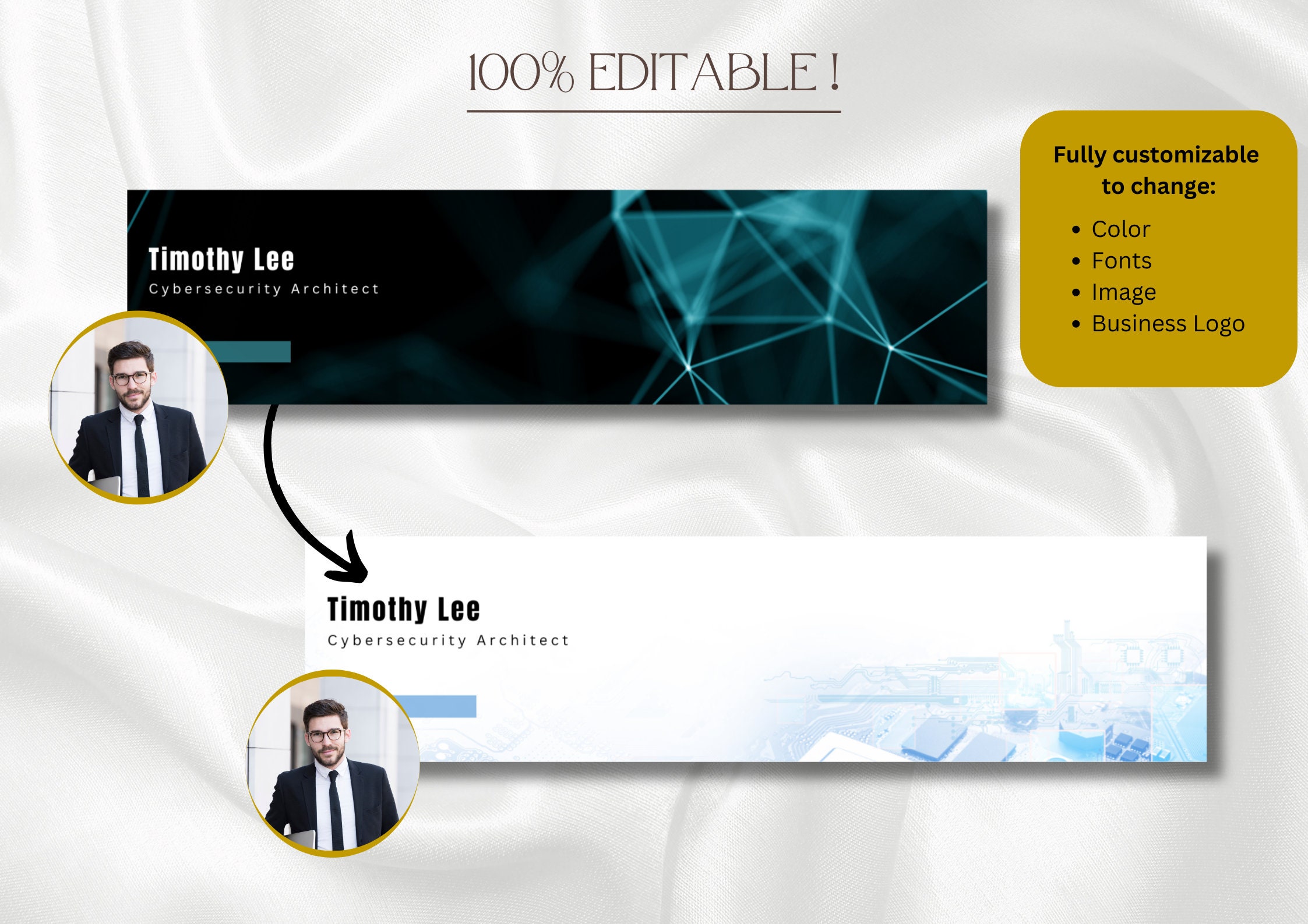 Set of 2 - IT Professional Linkedin Banner - Etsy