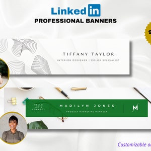 Set of 2 - Linkedin Professional Banner Templates, Linkedin Branding ...