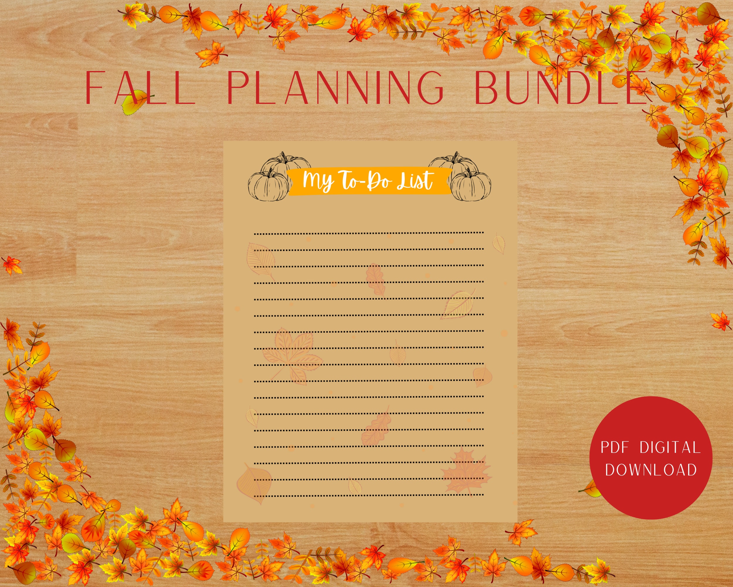 Fall Planning Printable Bundle - Etsy