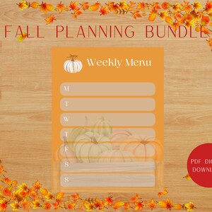 Fall Planning Printable Bundle - Etsy
