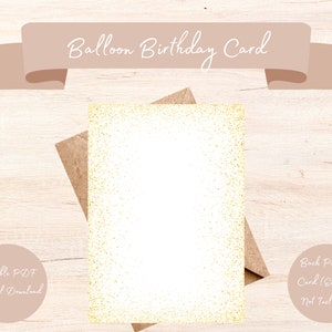 Birthday Balloon Card - Etsy