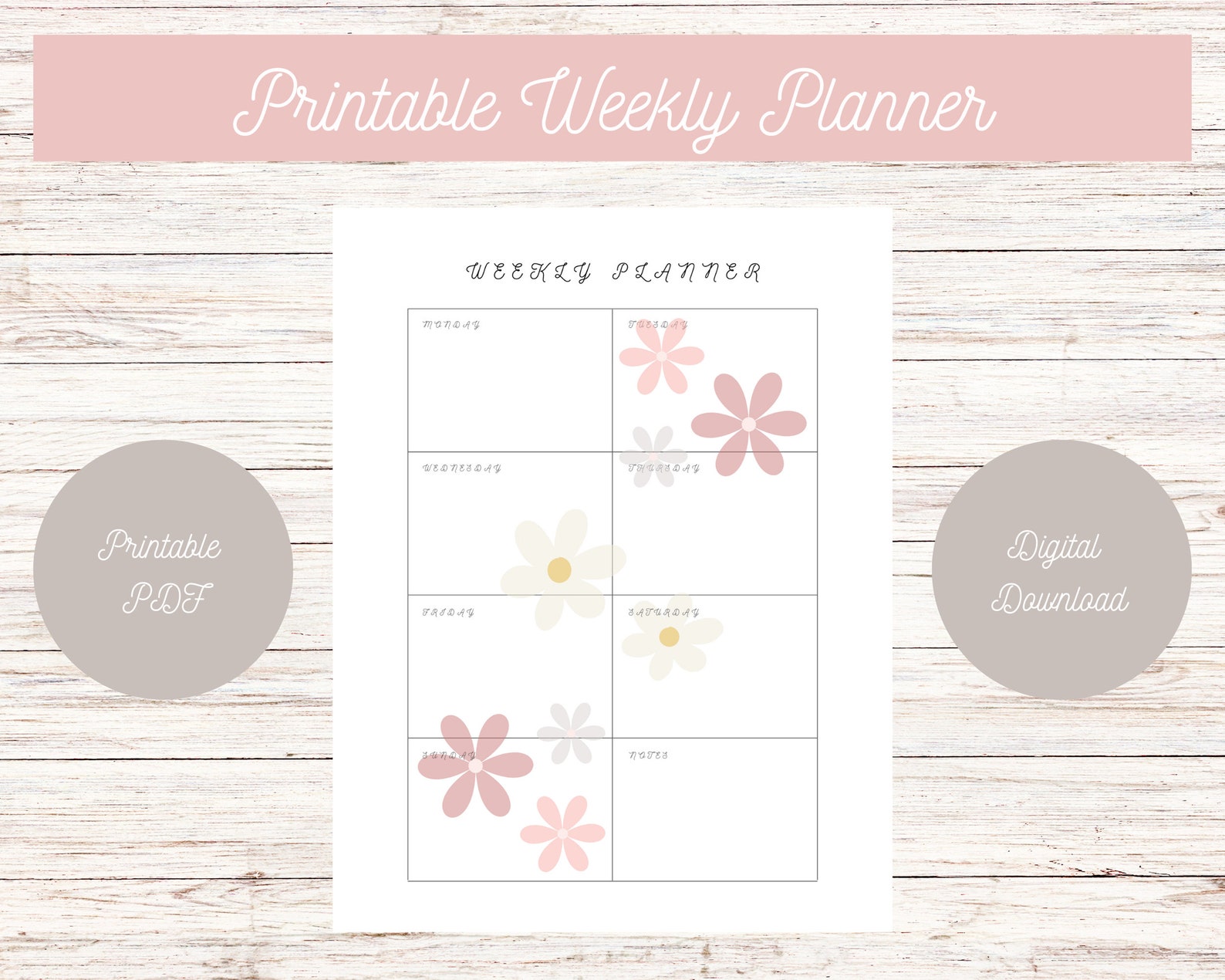 Printable Weekly Planner - Etsy