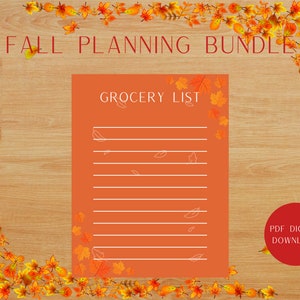 Fall Planning Printable Bundle - Etsy
