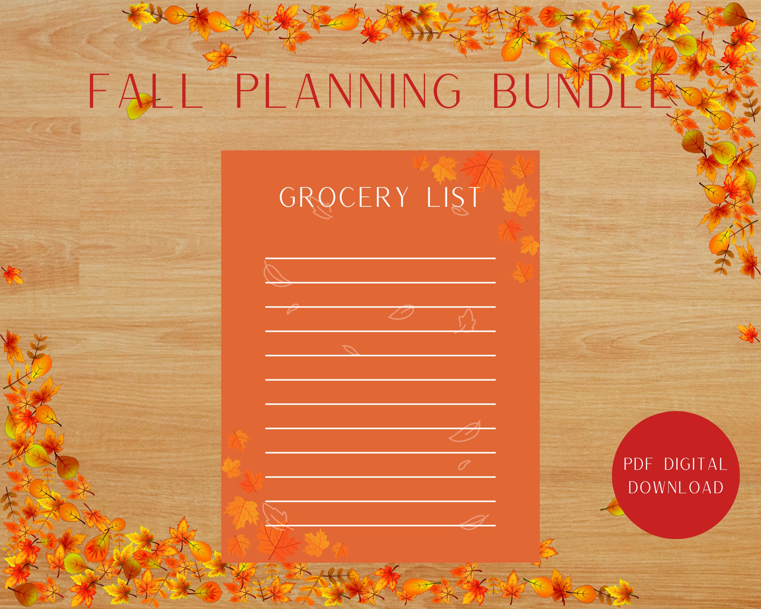 Fall Planning Printable Bundle - Etsy