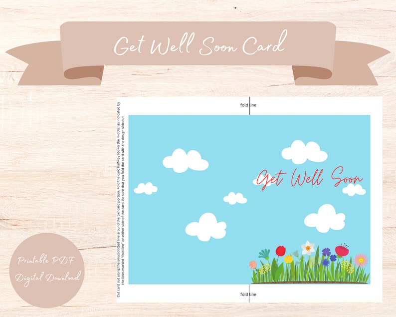 Printable Get Well Soon Card - Etsy