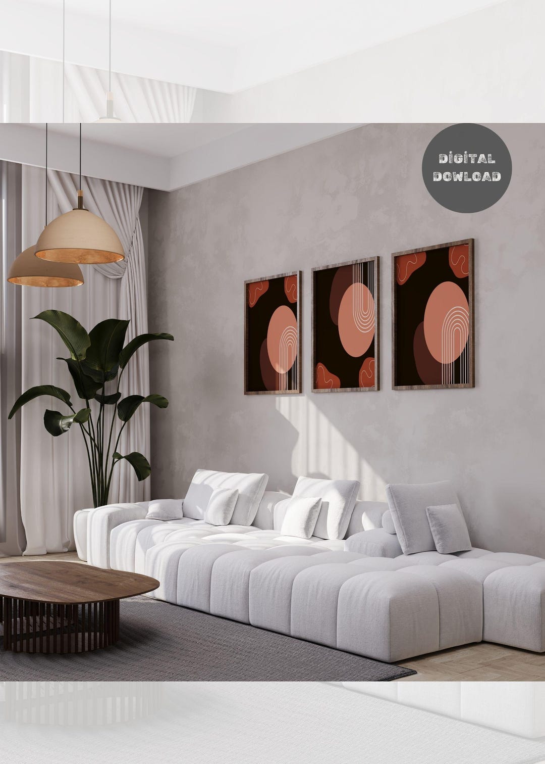 Boho Wall Poster | Digital Download | Modern Minimalist Poster ...