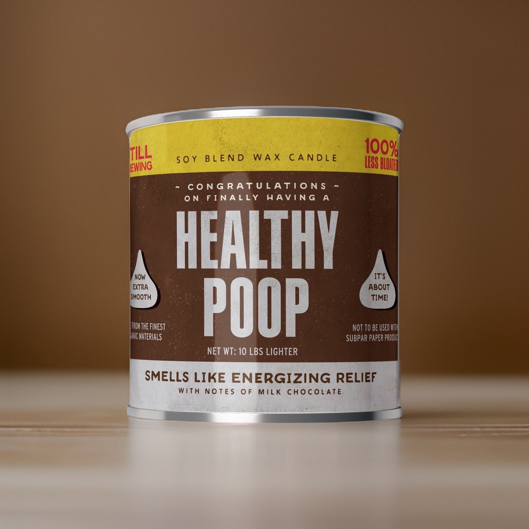 Healthy Poop Candle | Chocolate Candle | Soy Wax | Wood Wick | Vintage ...