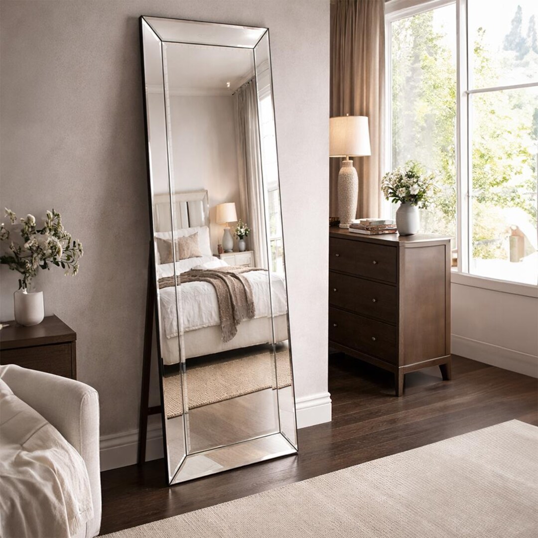 Venetian Glass Full Length Freestanding Cheval Mirror 58cm X 170cm ...