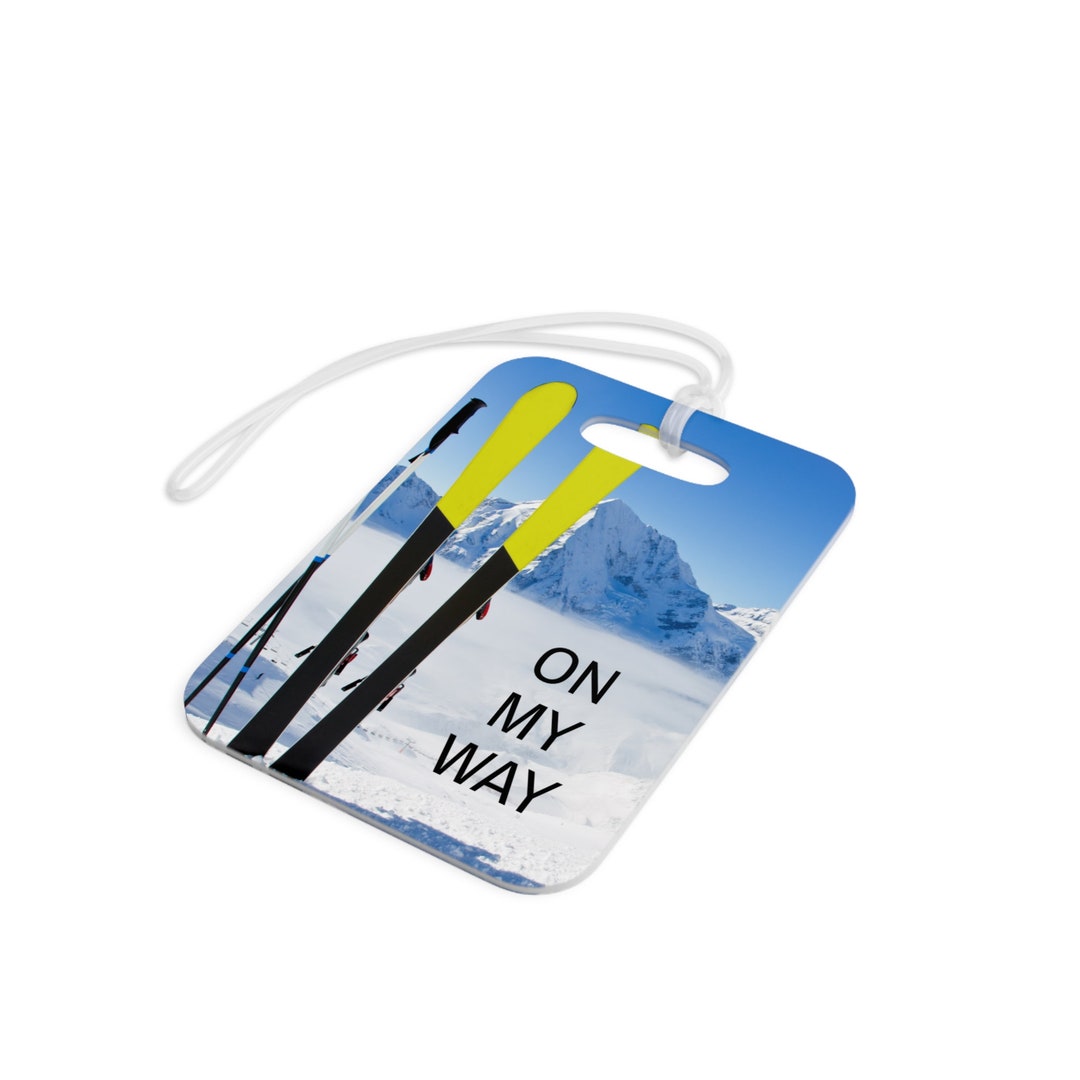 Ski Luggage Tag: Glossy Travel ID, Gift for Skiers - Etsy