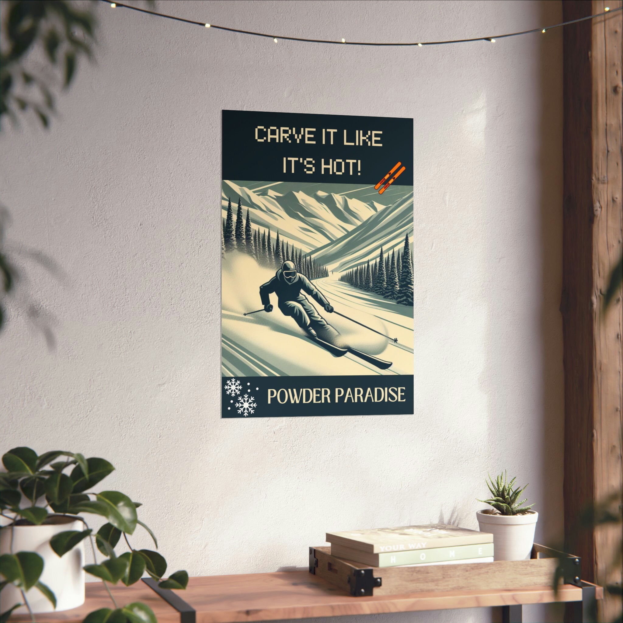 Vintage Snow Carving Matte Retro Poster - Etsy