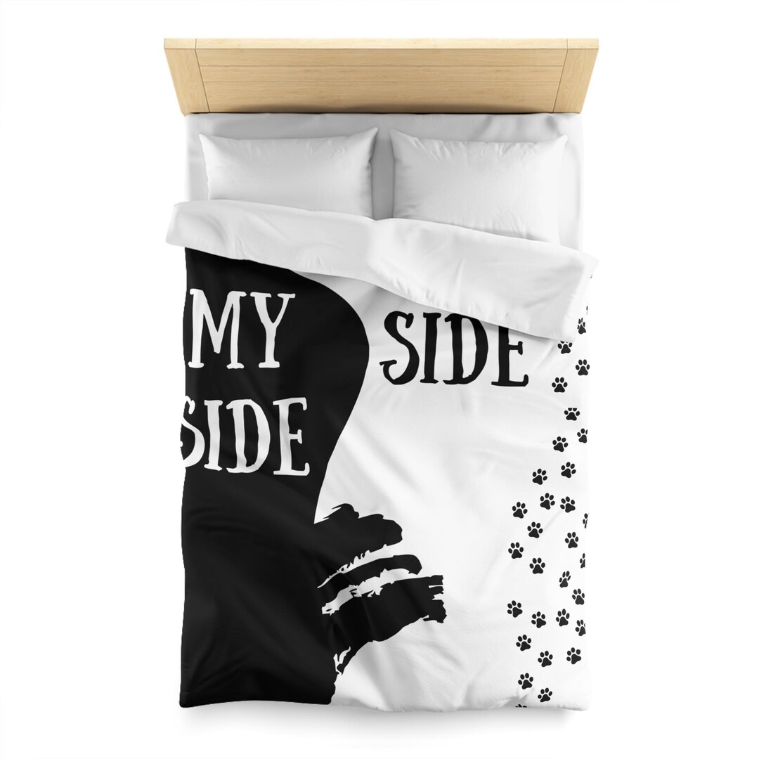 Dog Side, My Side Funny Duvet Cover for Dog Lovers - Co-sleeping Pet ...