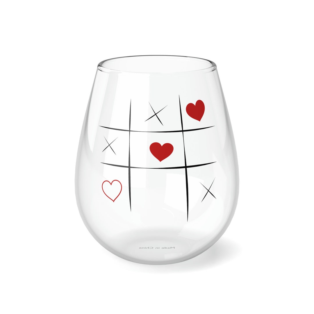 Mix & Match 'XOXO Game' Stemless Wine Glass - Versatile Gift and Chic ...